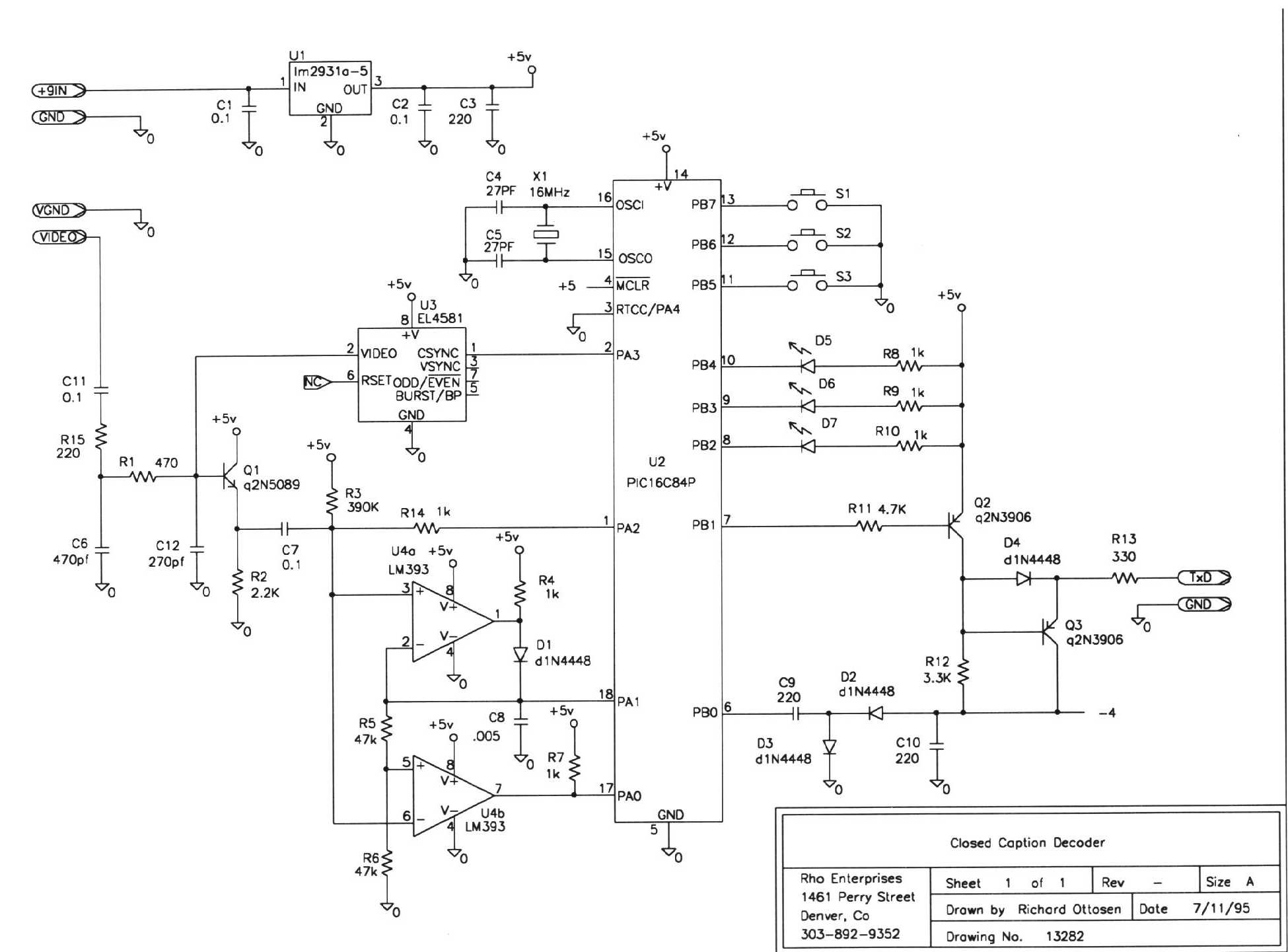 Closed Caption Decoder